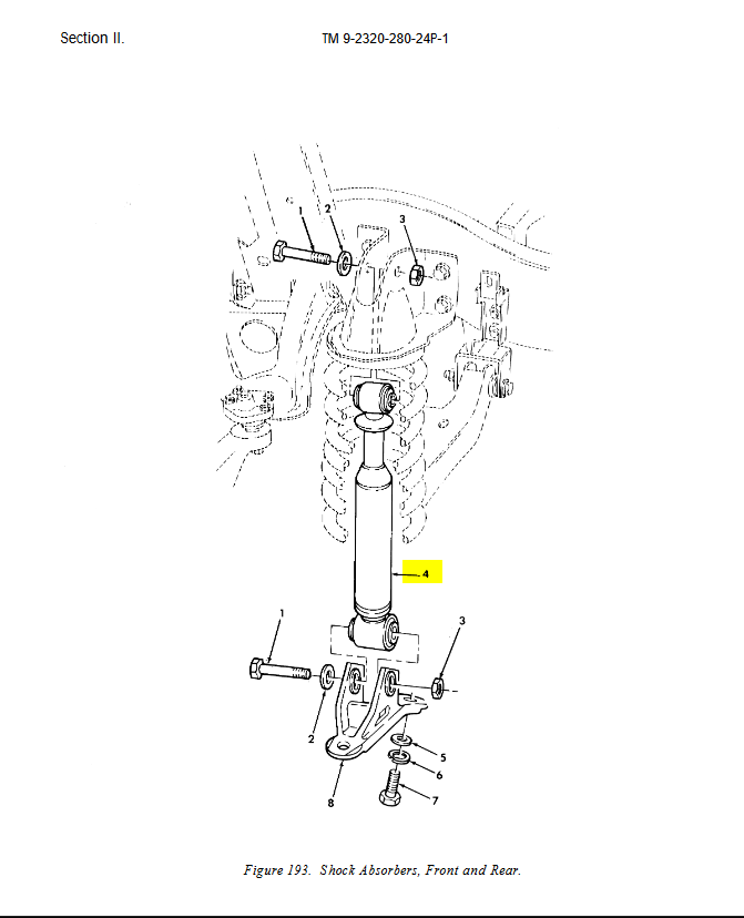 Rear Heavy Duty Shock Absorber HMMWV