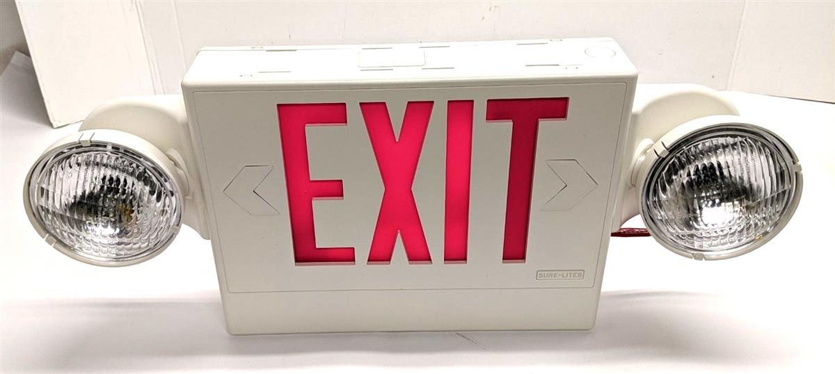 Cooper Lighting Sure-Lites LED Exit Sign, Emergency Light - Red & Green ...