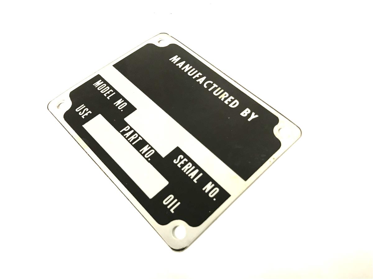 M551 Sheridan Tank Identification Plate