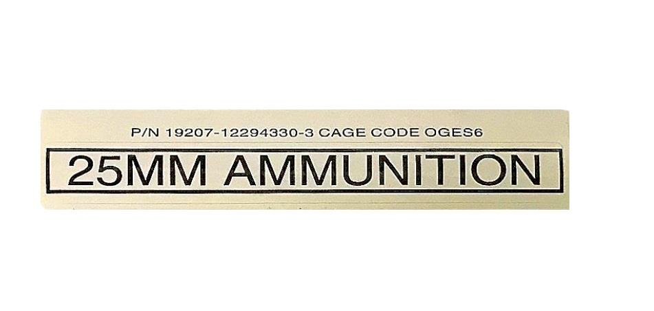 25mm Ammunition Decal