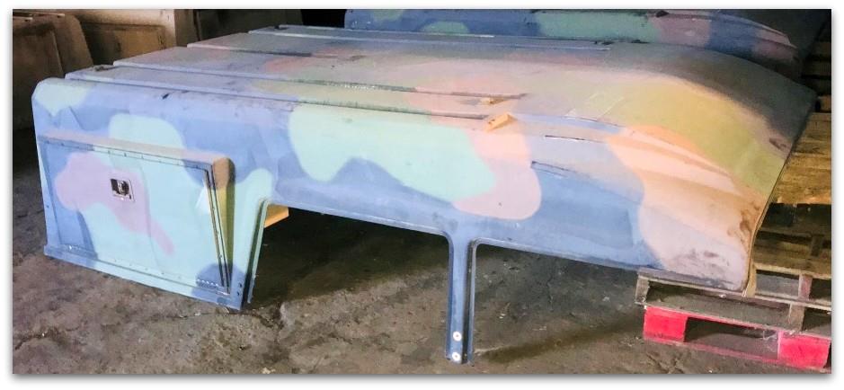 HMMWV Camouflage Fiberglass Helmet Hard Top with Side Storage Compartments