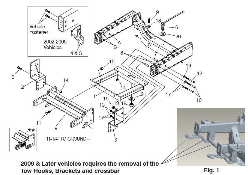 Meyer EZ Plus MDII Snow Plow Mount 2007-2012 Dodge Ram 1500 Diamond