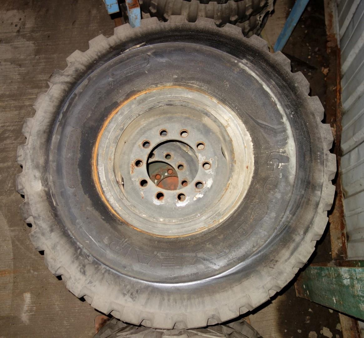 16.00 X 20 Goodyear AT2A Super Single Tire on Rim