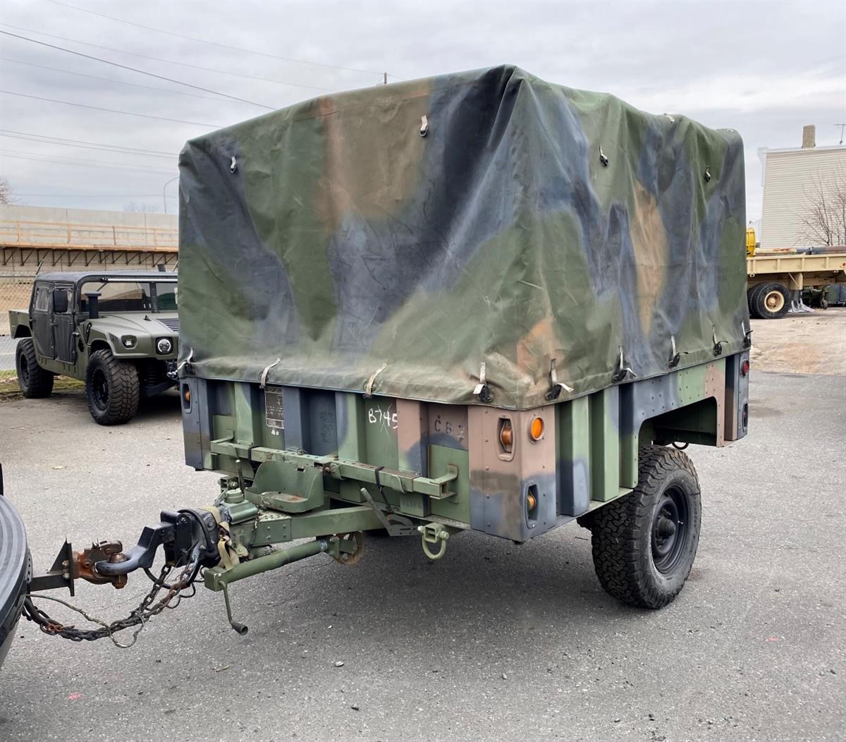 M1102 1 Ton Aluminum Cargo Trailer HMMWV with Cover