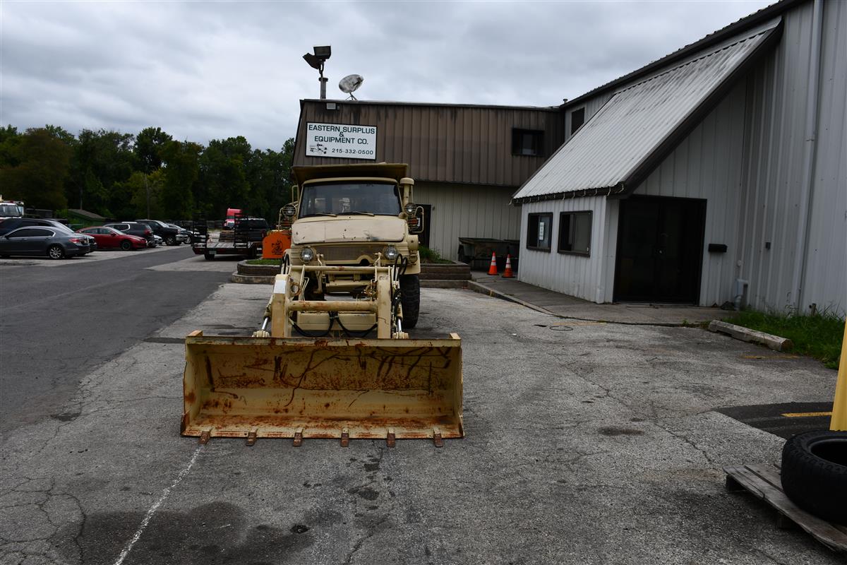Freightiner Unimog FLU419 with Front End Loader and Rear Case Backhoe ...