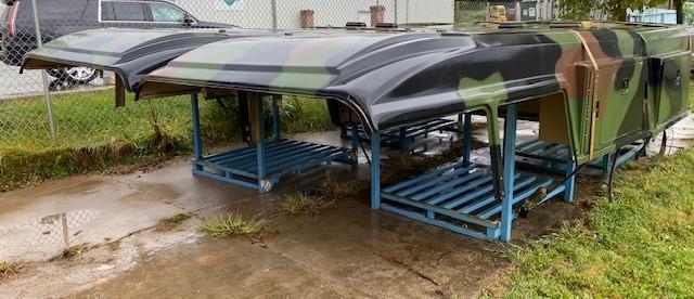 HMMWV Camouflage Fiberglass Helmet Hard Top with Side Storage Compartments